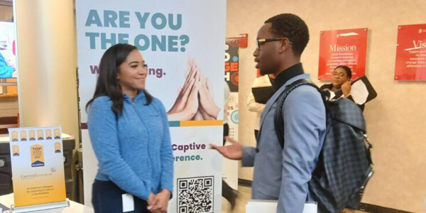 NIU Today | College of Business career fairs draw huge crowds